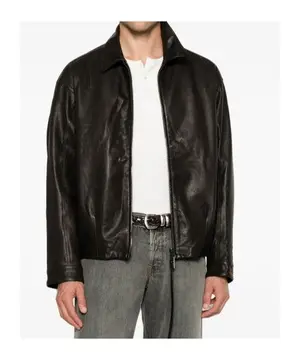 GIORGIO BRATO Long-sleeve Zip-up Leather Jacket