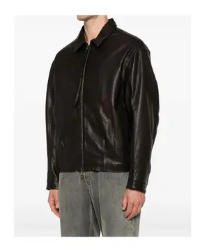 GIORGIO BRATO Long-sleeve Zip-up Leather Jacket