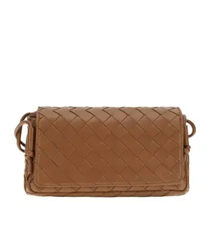 Bottega Veneta Flap Shoulder Bag - Brown