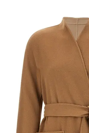 Max Mara Nodo Reversible Belted Coat - No