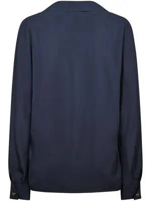Max Mara Classic Collar Polo Top - Blue