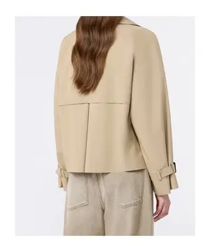 Max Mara Short Water-repellent Canvas Trench Coat