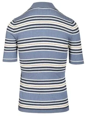 Max Mara Tallero Striped Knitted Polo Top