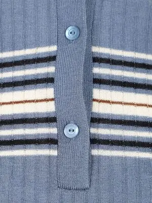 Max Mara Tallero Striped Knitted Polo Top