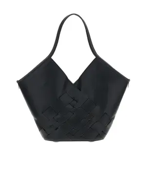 Hereu Woven Leather Tote Bag - Black