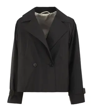 Max Mara Cropped Double-breasted Jacket - Black