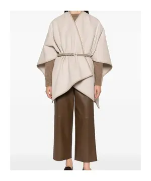 Max Mara V-neck Mid-length Sleeve Shawl - Nude