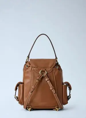 Miu Miu Logo Leather Backpack