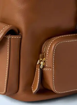 Miu Miu Logo Leather Backpack