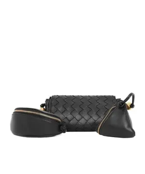 Bottega Veneta Three-in-one Woven Shoulder Bag - Black