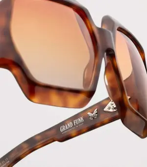JACQUES MARIE MAGE Grand Funk Hexagonal Sunglasses