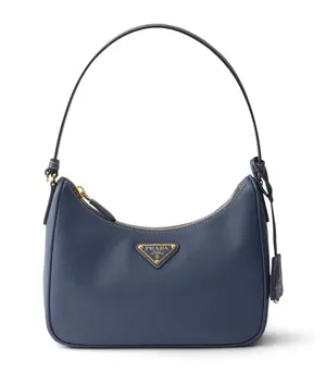 Prada Mini Saffiano Leather Re-edition 2005 Top-handle Bag - Blue