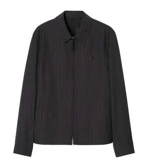 Burberry Bloomsbury Wool Pinstripe Harrington Jacket