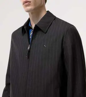 Burberry Bloomsbury Wool Pinstripe Harrington Jacket