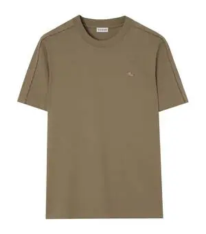 Burberry Cotton Check-piping Slim T-shirt - Brown