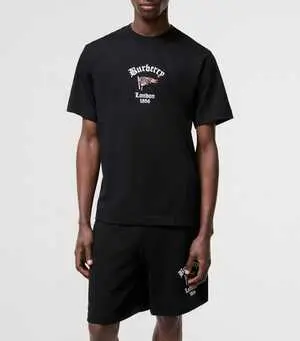 Burberry Cotton T-shirt With Embroidered Flag Motif