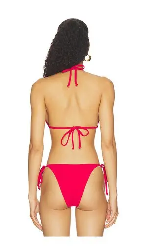 Bond Eye Isla Triangle Bikini Top In Red