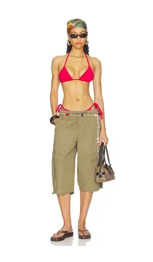 Bond Eye Isla Triangle Bikini Top In Red