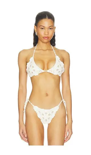 I.AM.GIA Blossom Bikini Top - White