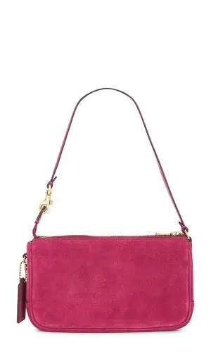 COACH Suede Plaza Bag In Pink