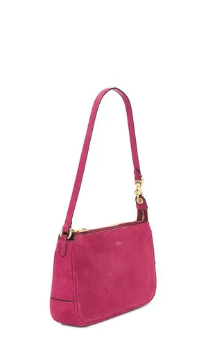 COACH Suede Plaza Bag In Pink
