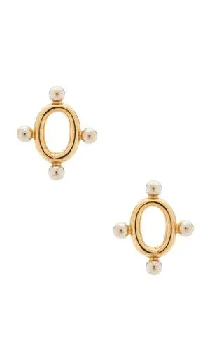 TPO Seraphine Mini Earrings In Metallic Gold - Two Tone