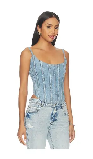 Retrofete Marishka Top In Blue