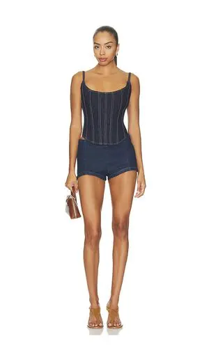 Retrofete Marishka Denim Corset Top - Rinse