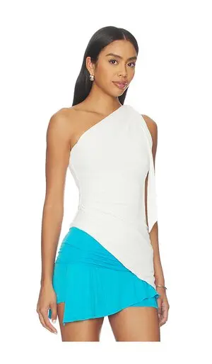 MIMCHIK One-shoulder Tie Top