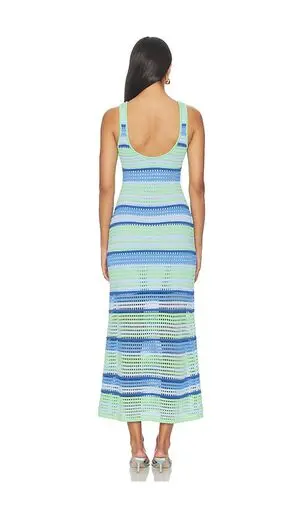 THE WOLF GANG Maris Maxi Dress In Blue