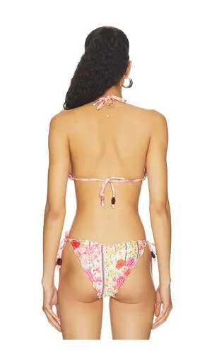 Agua Bendita X Lolita Ruche Triangle Top In Multi