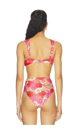 Agua Bendita X Malory Bandeau Top In Multi