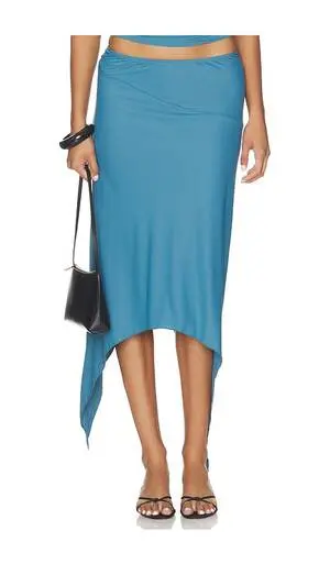 Lioness Trophy Midi Skirt In Blue