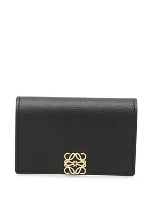 Loewe Anagram Leather Card Case - Black