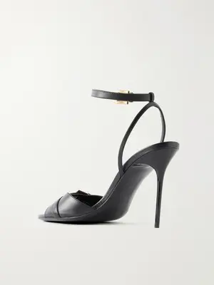 Balmain Anthem 95 Buckle-detailed Leather Sandals