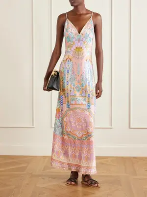Camilla Printed Silk-satin Maxi Dress