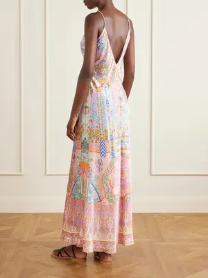 Camilla Printed Silk-satin Maxi Dress