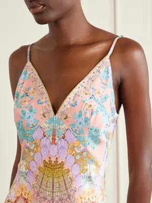 Camilla Printed Silk-satin Maxi Dress