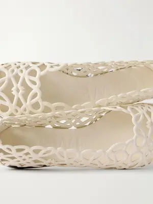 Loewe Petal Anagram Leather Ballet Flats