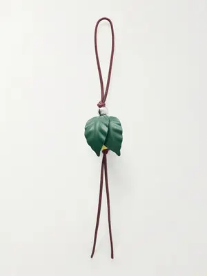 Loewe Leather And Silver-tone Apple Charm