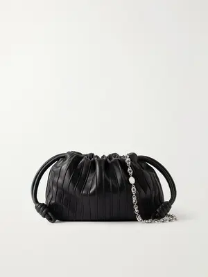 Loewe Flamenco Pleated Leather Shoulder Bag