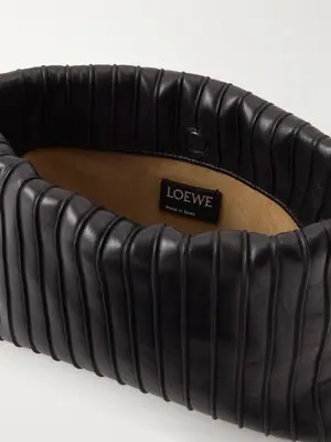Loewe Flamenco Pleated Leather Shoulder Bag