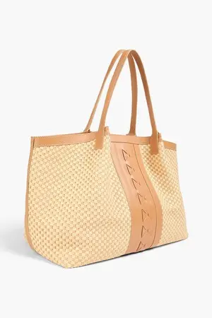 SERAPIAN Secret Leather And Raffia Tote
