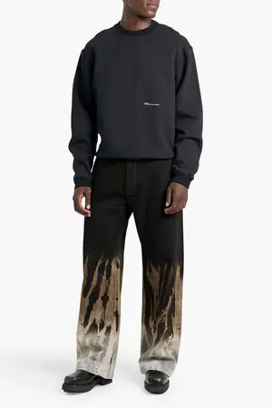 Rick Owens Geth Wideleg Garmentdyed Printed Jeans