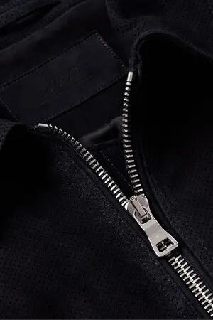 Mr P. Perforated Suede Blouson Jacket