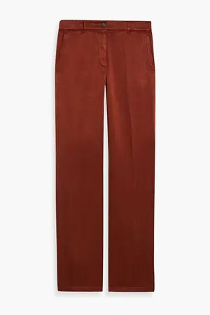 Dries Van Noten Cupro And Cottonblend Twill Wideleg Pants