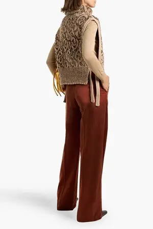 Dries Van Noten Cupro And Cottonblend Twill Wideleg Pants