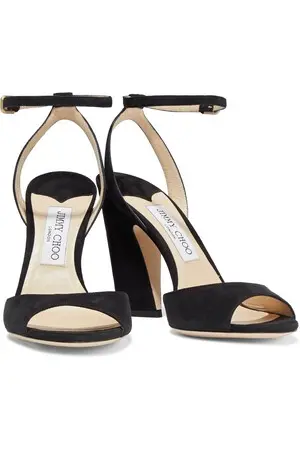 JIMMY CHOO Miranda 100 Suede Sandals