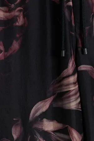 Dries Van Noten Floralprint Silk Drawstring Pants