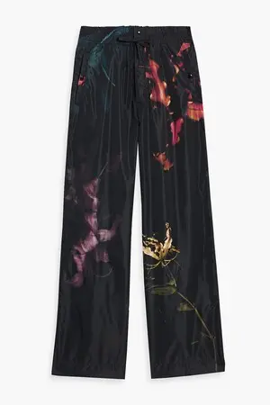Dries Van Noten Wideleg Printed Shell Pants